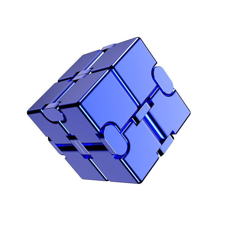 Cube infini antistress métal noir violet – Anti-stress.shop