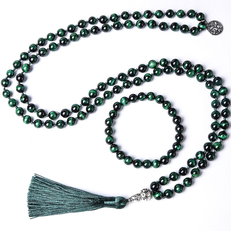 Chapelet de prière vert naturel – Anti-stress.shop